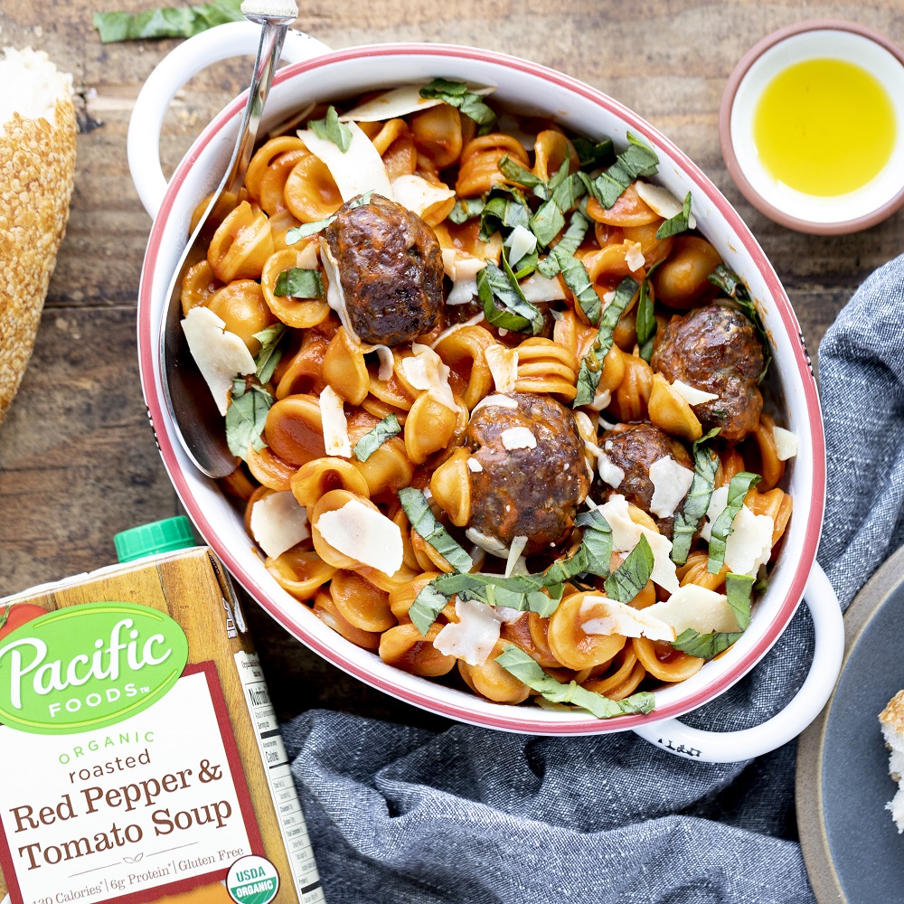 Pasta-O’s with Roasted Red Pepper and Tomato Sauce Recipe - Pacific Foods