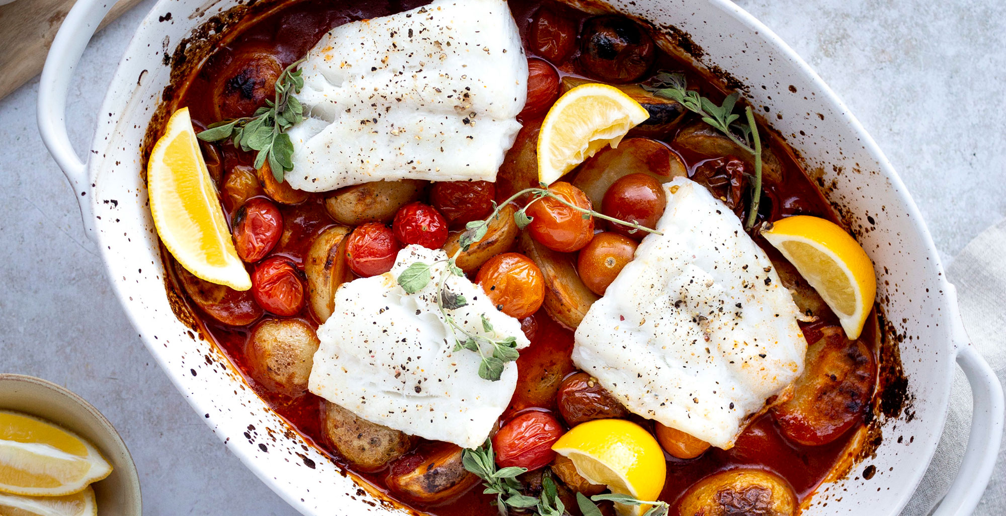 One Tray Cod Bake | Pacific Foods® Recipes